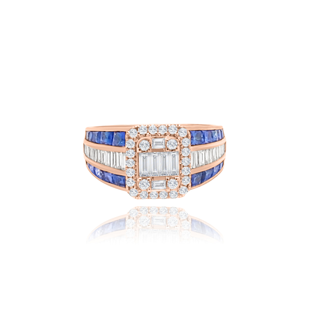 Diamonds & Sapphires "Rania" Ring – Diamond World Antwerp