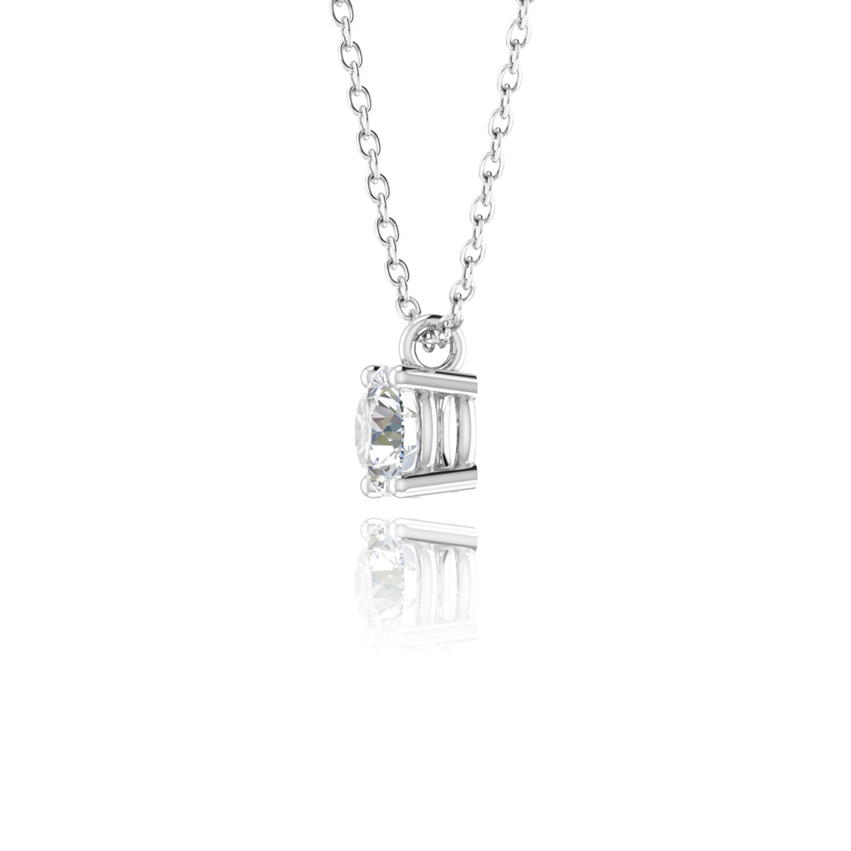 Four Prong hanging Brilliant cut Diamonds Solitaire Pendent – Diamond ...